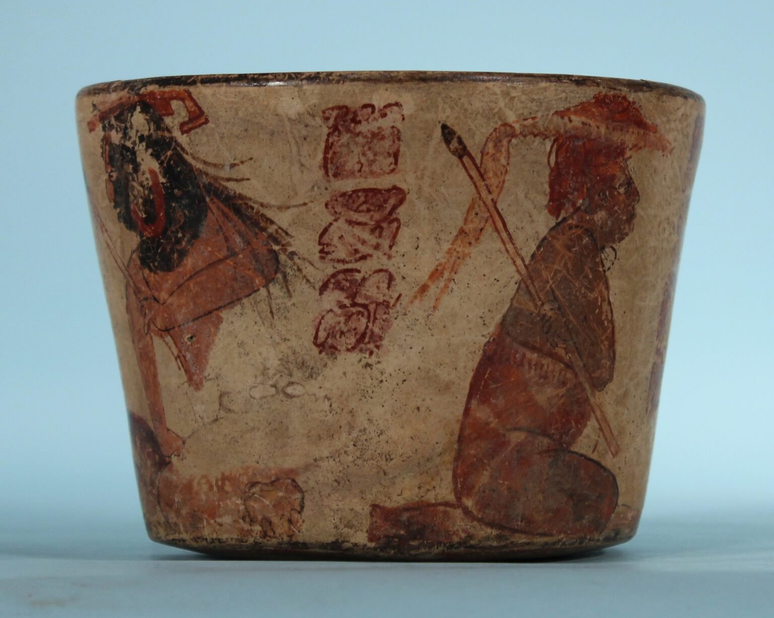 Maya Polychrome Vase with Two Priests - Hixenbaugh Ancient Art