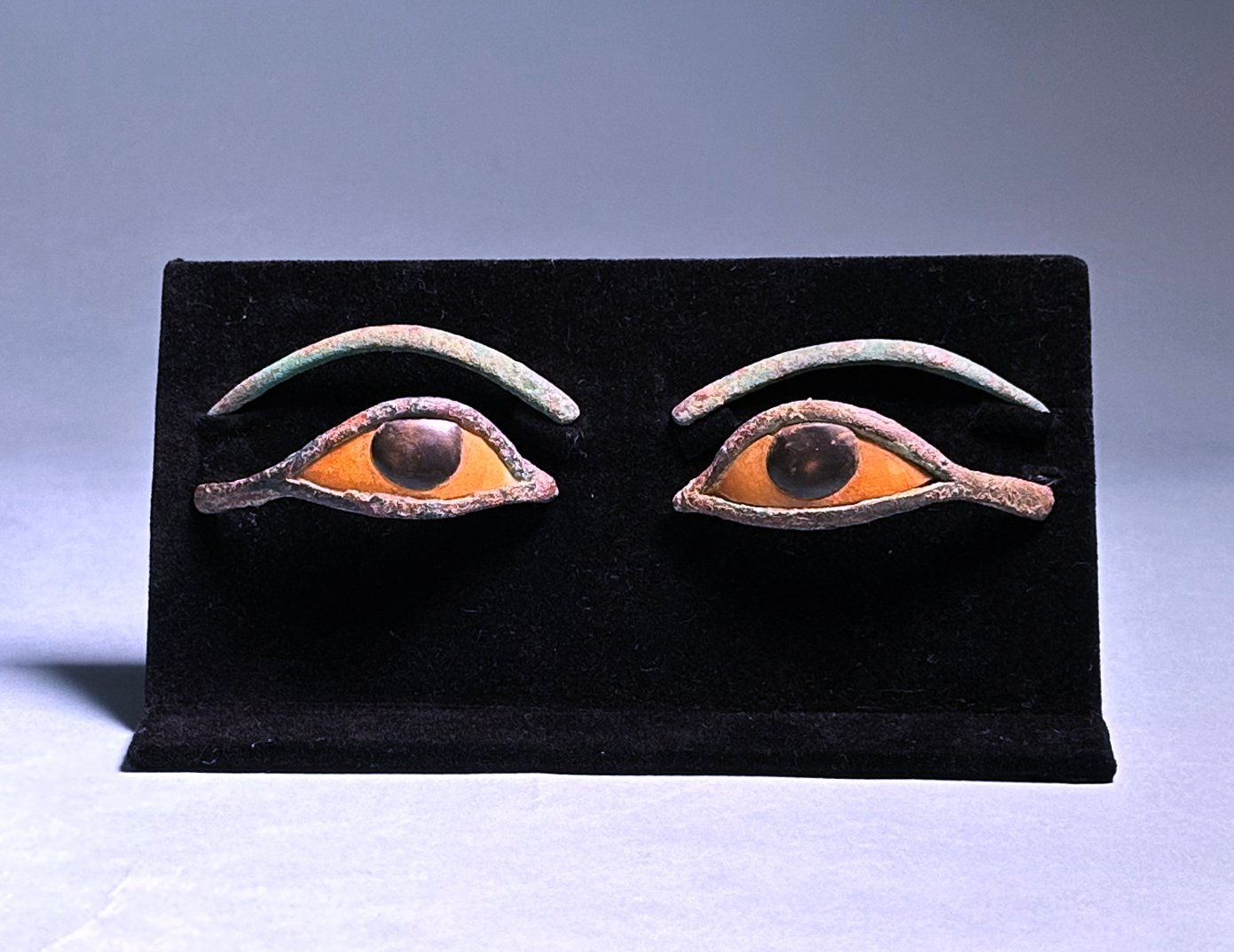 Egyptian Bronze and Marble Mummy Eyes - Hixenbaugh Ancient Art