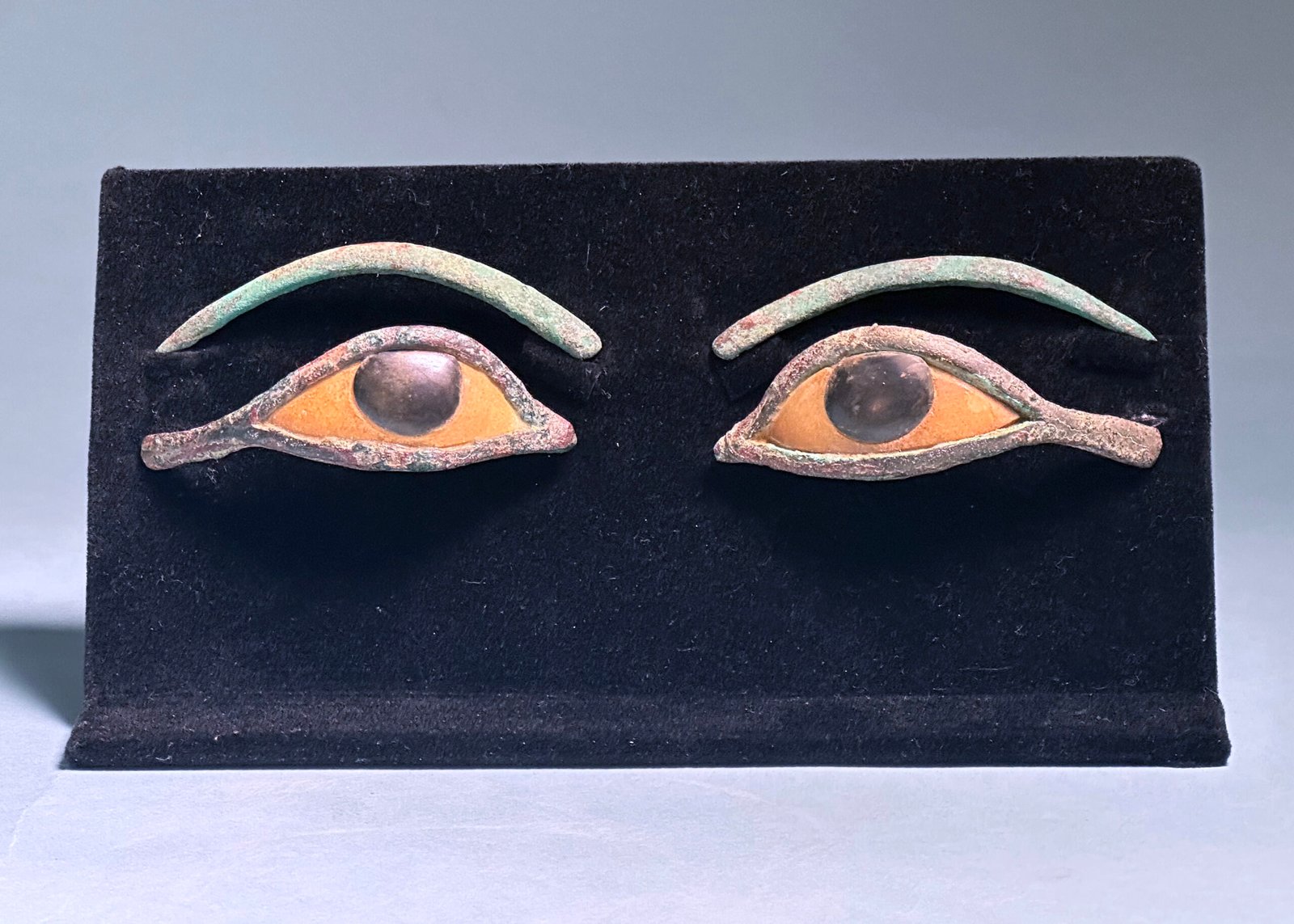 Egyptian Bronze and Marble Mummy Eyes - Hixenbaugh Ancient Art
